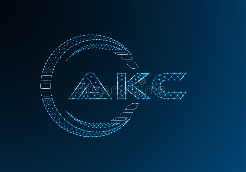 AKC Low Poly Letter Logo Vector Design. Stock Illustration ...