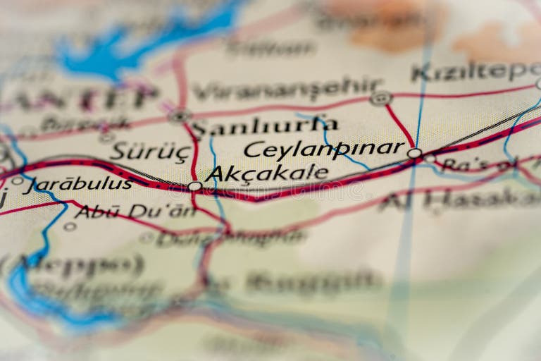 Akcakale, Turkey Highlighted on a World Map Stock Photo - Image of ...