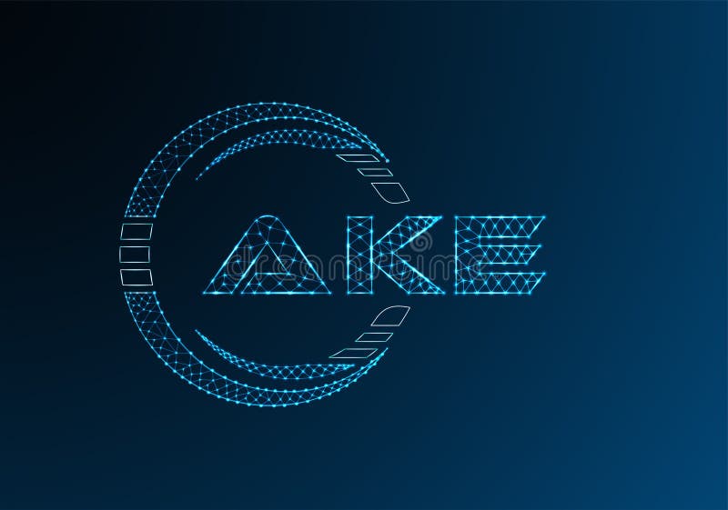 AKE Low Poly Letter Logo Vector Design. Stock Illustration ...