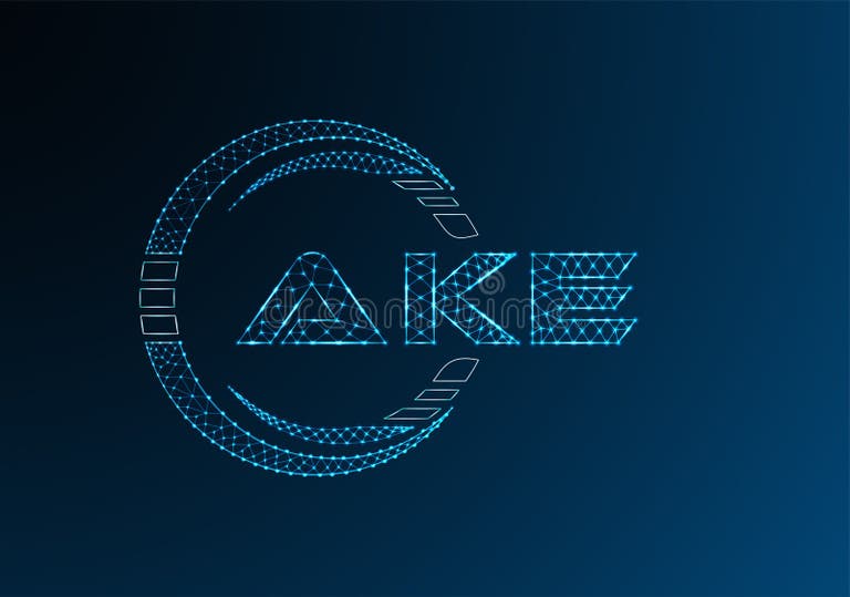 AKE Low Poly Letter Logo Vector Design. Stock Illustration ...