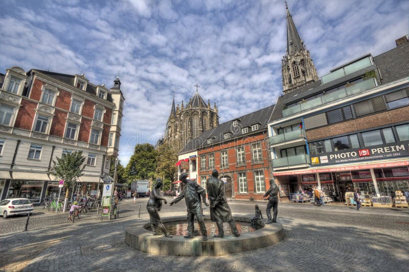 Aken Duitsland redactionele stock afbeelding. Image of torens - 34140934
