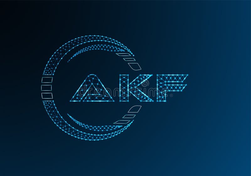 AKF Low Poly Letter Logo Vector Design. Stock Illustration ...