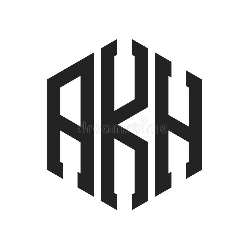 AKH Logo Design. Initial Letter AKH Monogram Logo Using Hexagon Shape ...