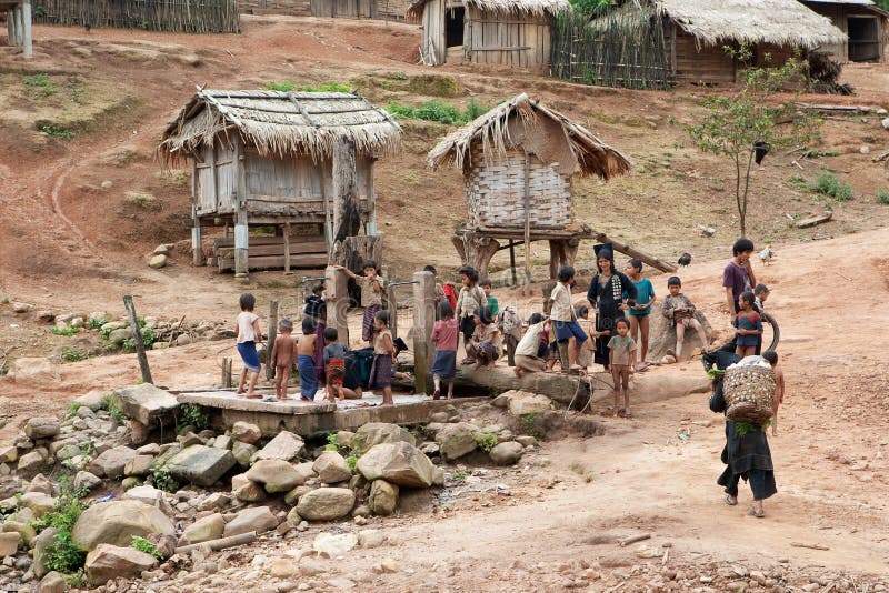 Akha Village in Phongsali, Laos Editorial Stock Photo - Image of ...
