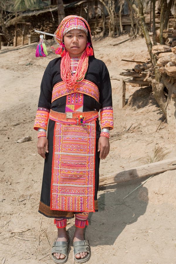 Akha woman from Laos stock photo. Image of laos, face - 13392874