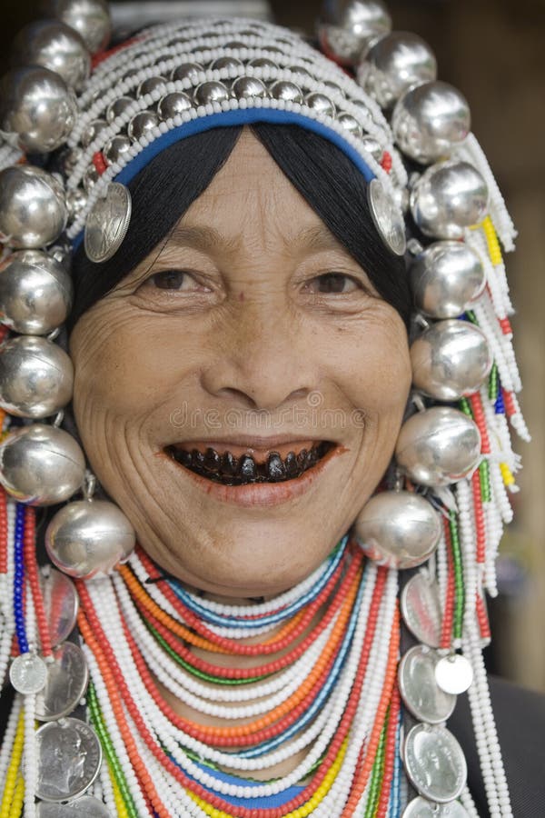 Akha Woman in Northern Thailand Stock Photo - Image of indigenous ...