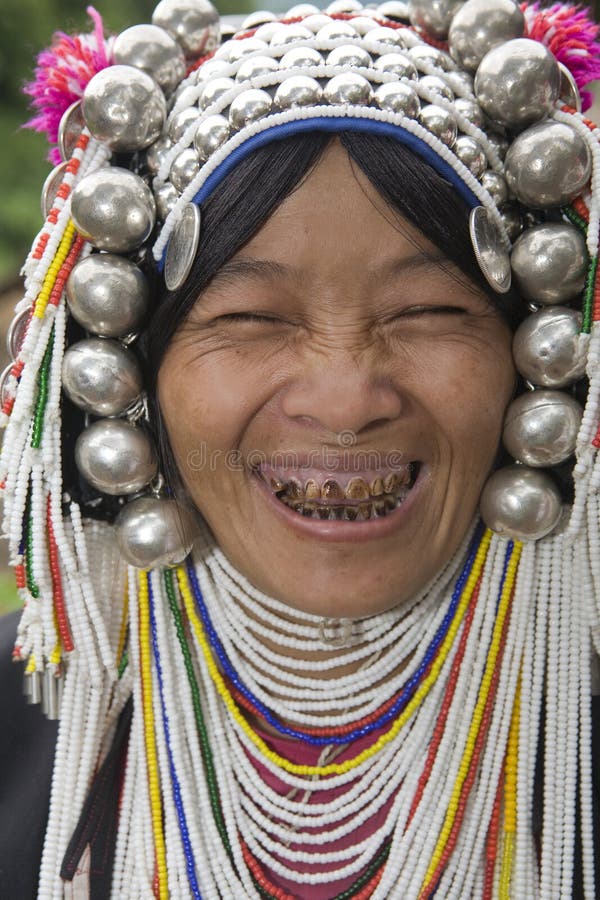 Akha Woman in Northern Thailand Stock Image - Image of silver, laos ...