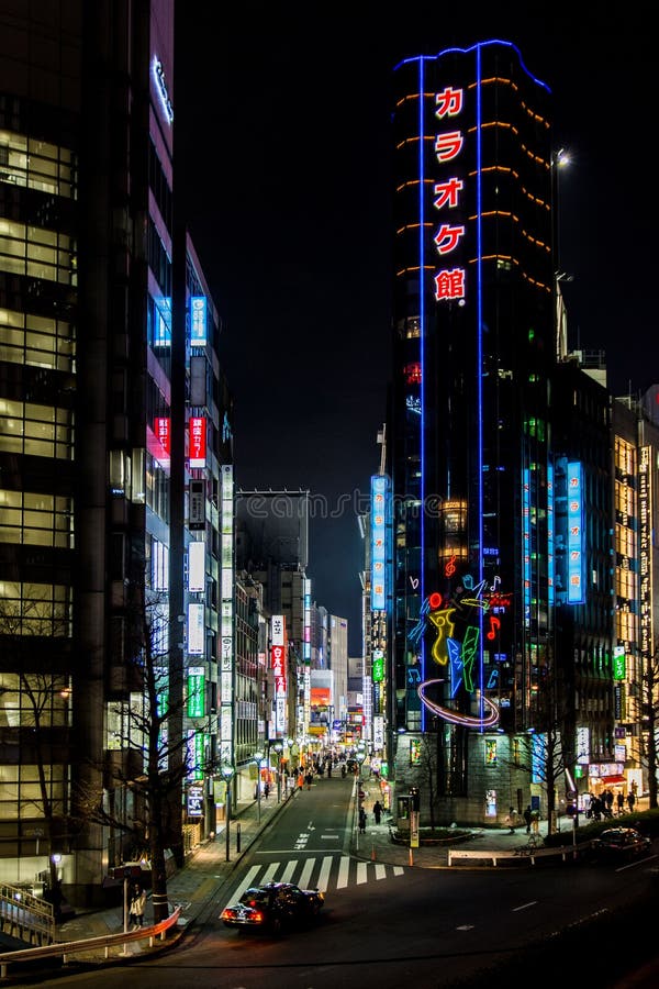 Akihabara Electric Town at Night Editorial Stock Image - Image of japan ...