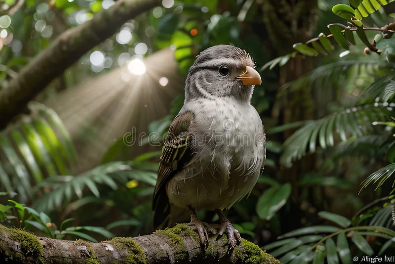 Akikiki, a Small, Endangered Hawaiian Forest Bird Stock Illustration ...