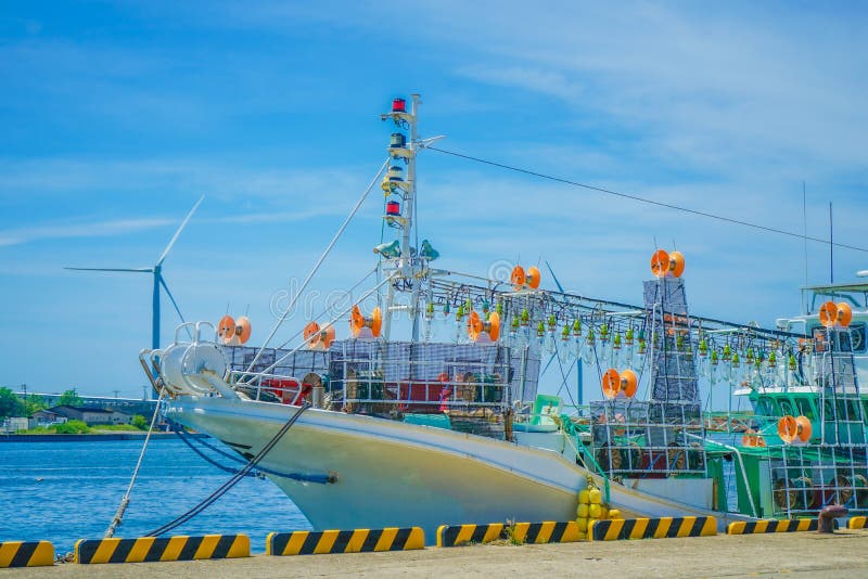 Akita Port and Blue Sky stock image. Image of cities - 252988947