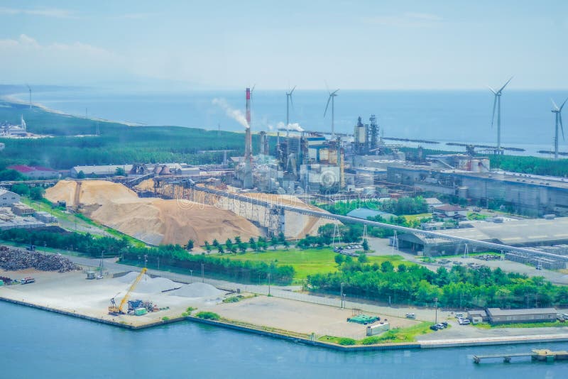 Akita Port and Blue Sky stock image. Image of district - 252990621