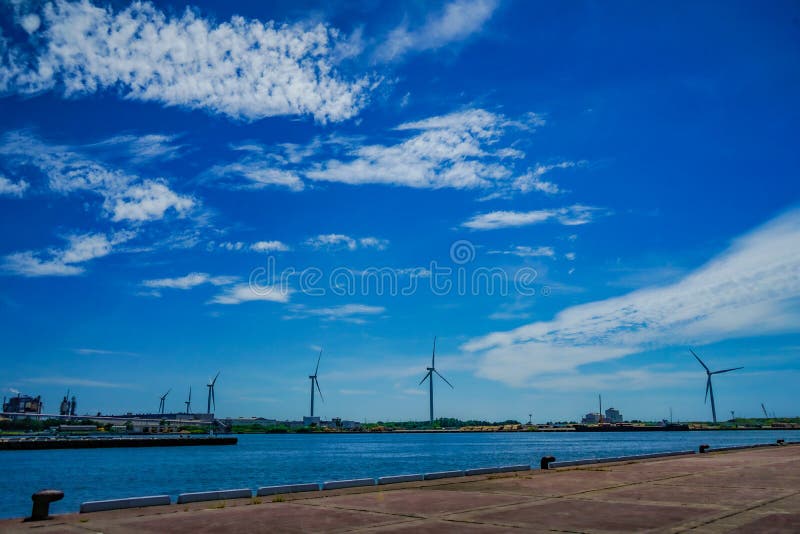 Akita Port and Blue Sky stock image. Image of akita - 252990851