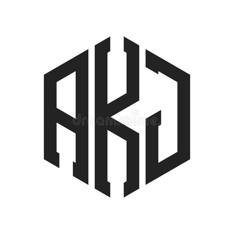 AKJ Logo Design. Initial Letter AKJ Monogram Logo Using Hexagon Shape ...