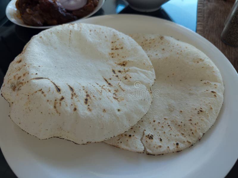 Akki Roti or Rice Bread Served on a White Plate Stock Image - Image of ...