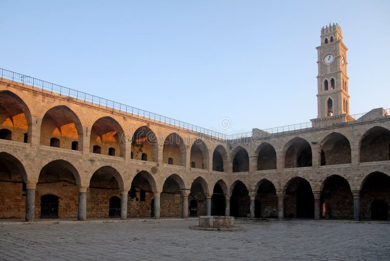 Akko Israel stock photo. Image of clock, horizontal, arch - 16153980
