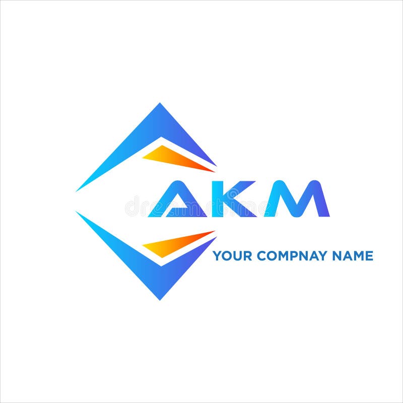 AKM Abstract Technology Logo Design on White Background. AKM Creative ...