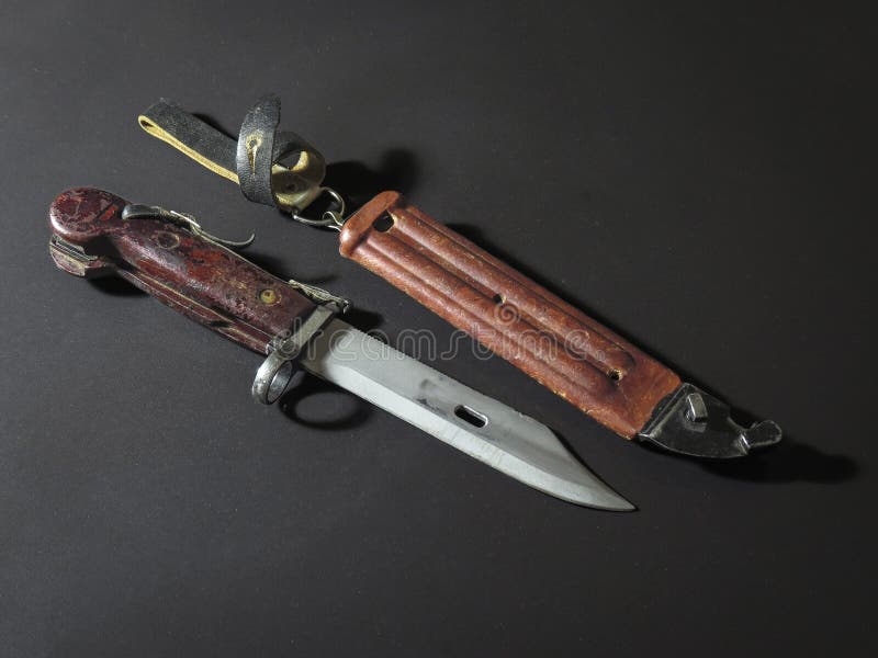 AKM bayonet knife stock image. Image of metal, fatal - 70639699