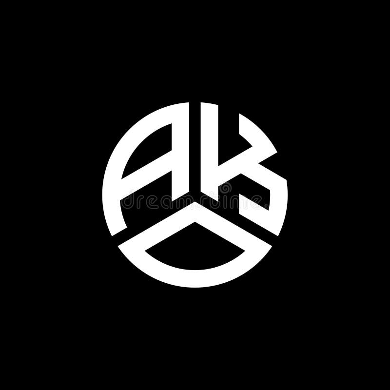AKO Letter Logo Design on White Background. AKO Creative Initials ...