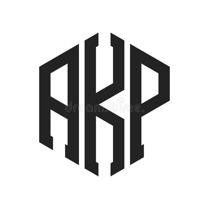 AKP Logo Design. Initial Letter AKP Monogram Logo Using Hexagon Shape ...