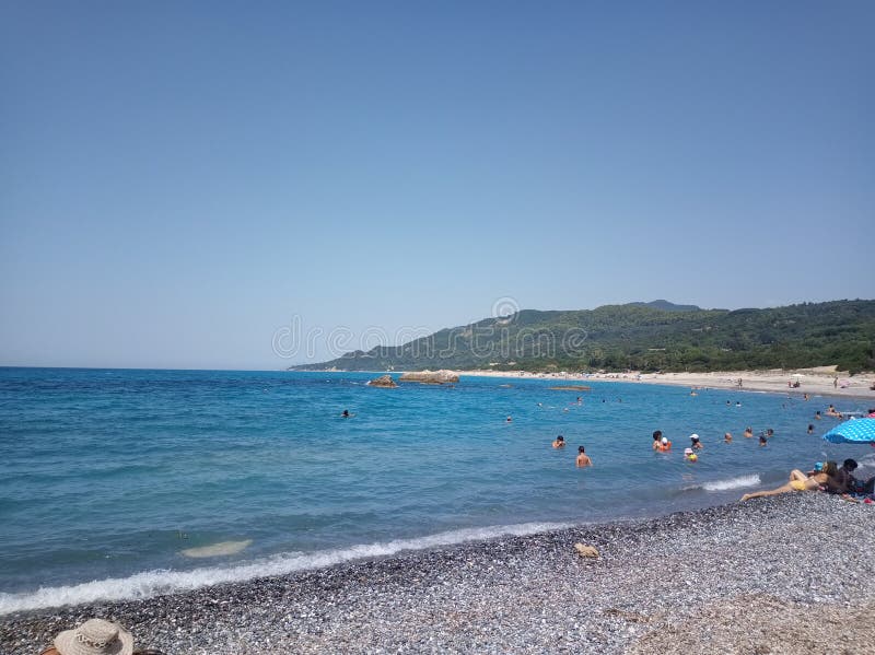 Akra Kastrosykia Beach Greece Fotografía editorial - Imagen de costa ...