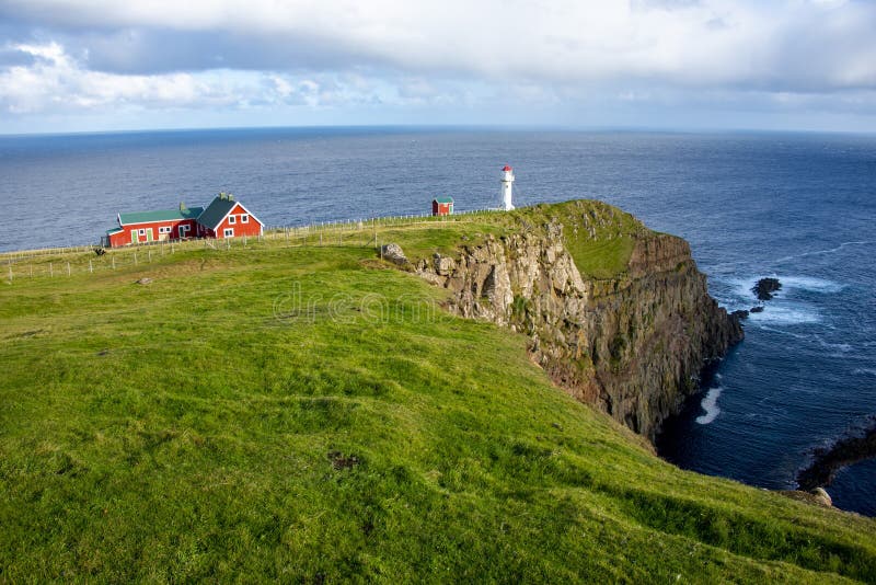Akraberg Lighthouse stock photo. Image of travel, rock - 348071504