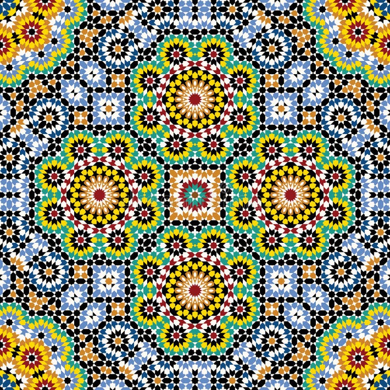 Akram Morocco Pattern Four stock vector. Illustration of tile - 35294955