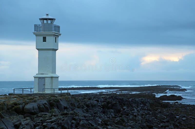 Akranes Lighthouse stock image. Image of lighthouse, landscape - 66321843
