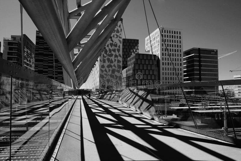 Akrobaten Pedestrian Bridge in Oslo, Norway Editorial Image - Image of ...
