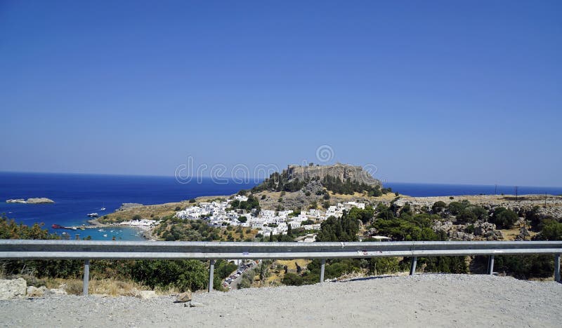 Akropolis of Lindos on Rhodes Stock Image - Image of akropolis, ruin ...