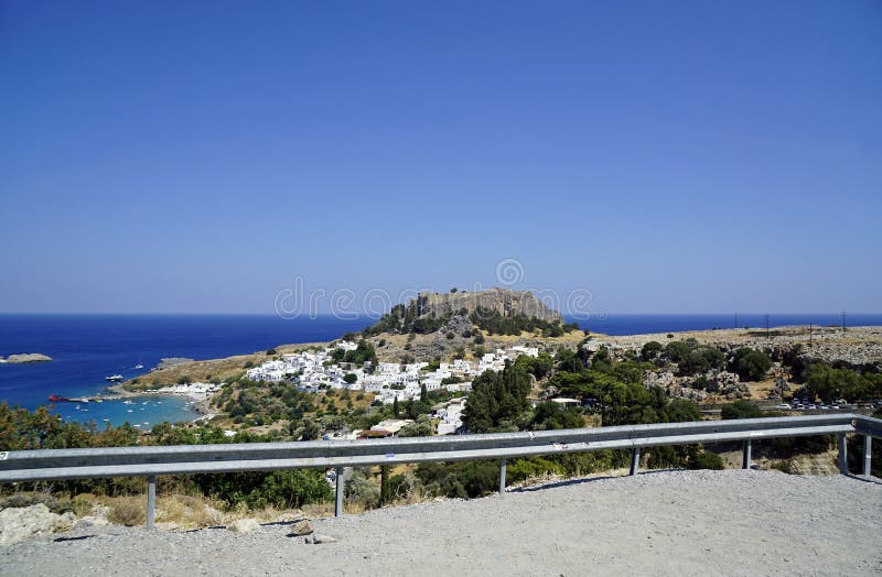 Akropolis of Lindos on Rhodes Stock Photo - Image of monument, outdoors ...