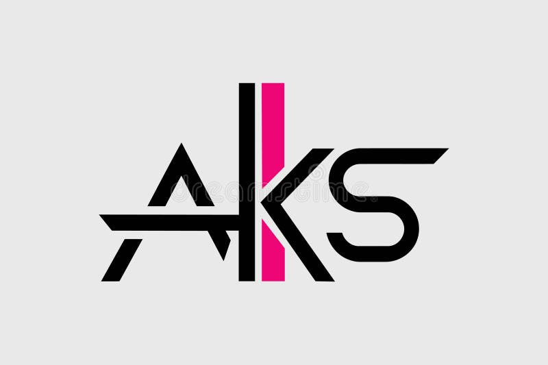 AKS Letters logo Design stock vector. Illustration of shape - 337709305