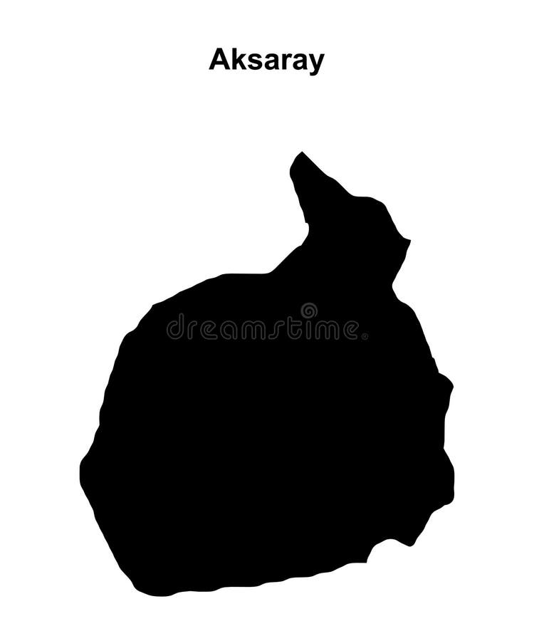 Aksaray outline map stock vector. Illustration of turkish - 360685352