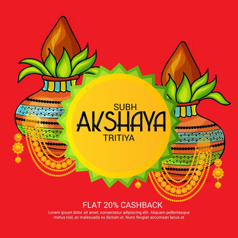 Akshaya Tritiya. stock illustration. Illustration of kalash - 90471851