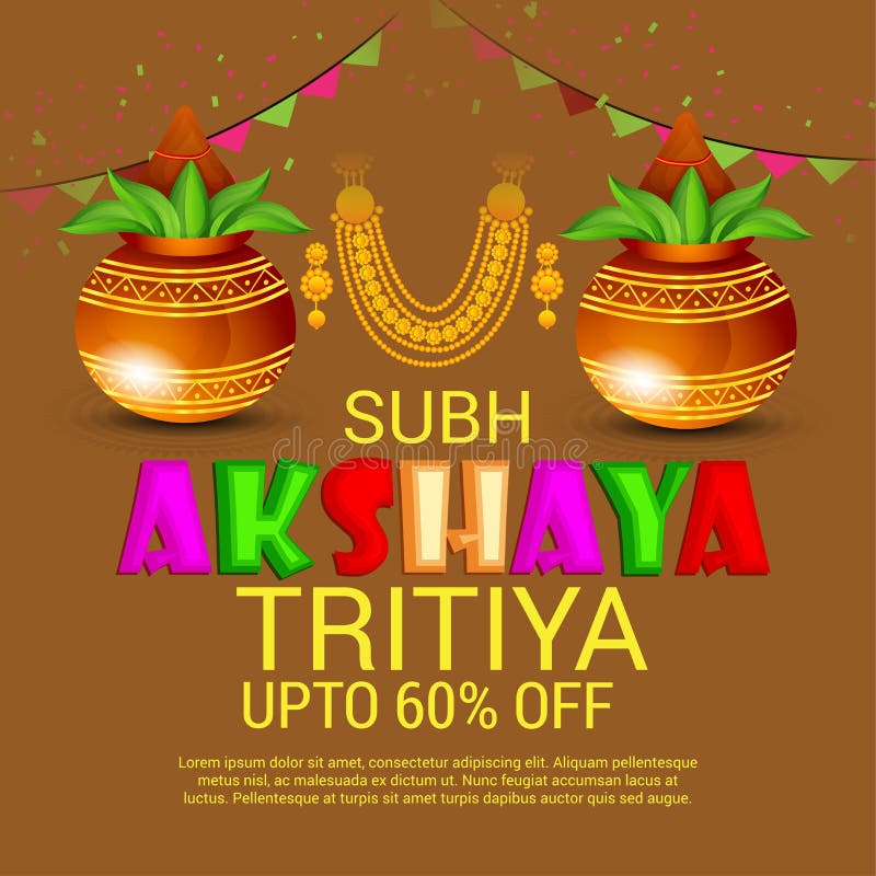 Akshaya Tritiya. stock illustration. Illustration of flyer - 90474042