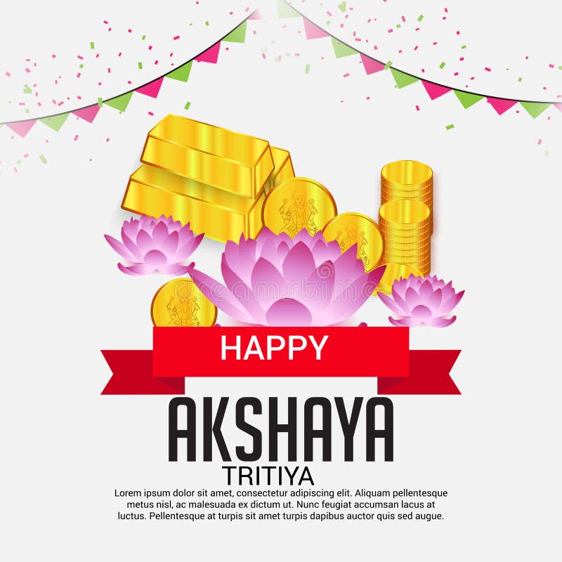 Akshaya Tritiya. stock illustration. Illustration of flyer - 90474042