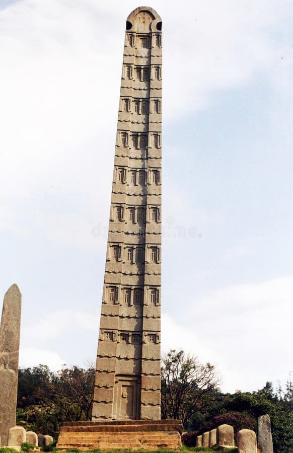 Stele at Axum in Ethiopia stock photo. Image of stone - 27198168
