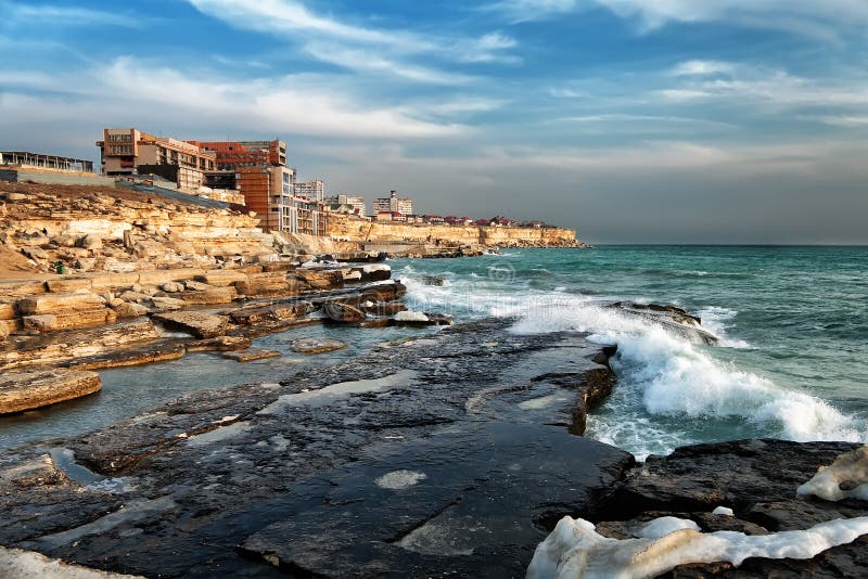 Aktau city, Kazakhstan. stock image. Image of seaside - 23942137