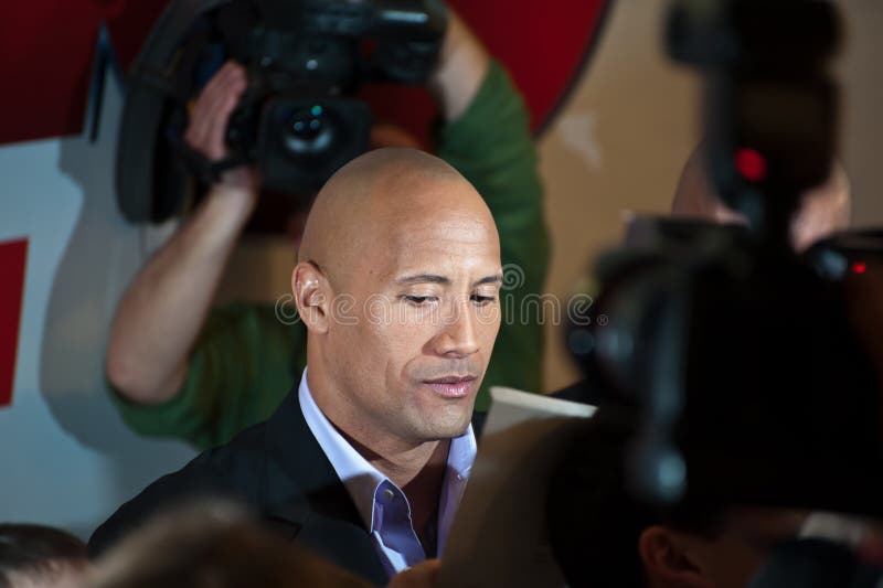Aktora Dwayne Johnson Moscow Skała Fotografia Editorial - Obraz ...