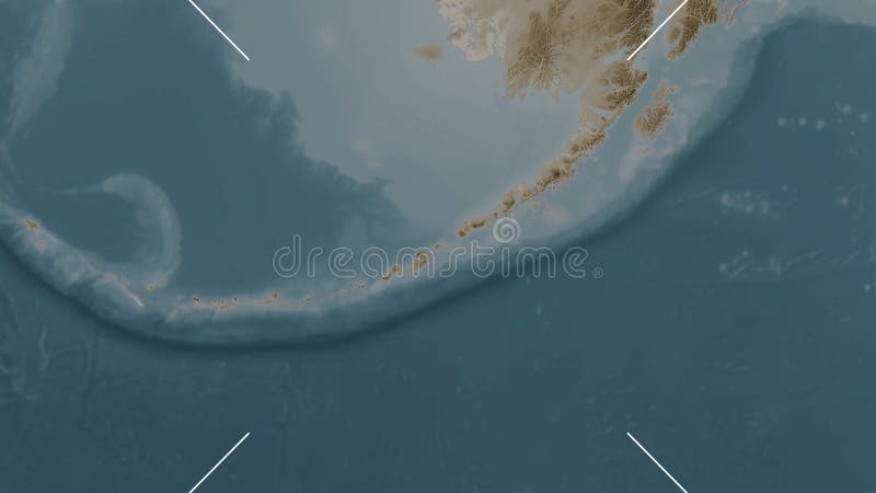 Akutan Island in the Bering Sea. Sepia Map. Slide Stock Video - Video ...