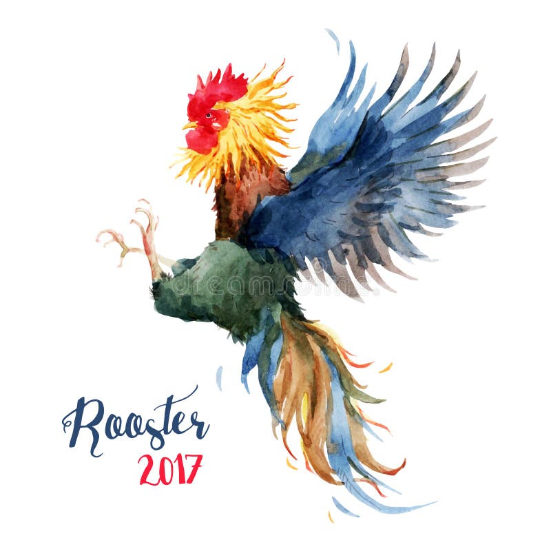 Wektorowa Ilustracja Kogut, Symbol 2017 Sylwetka Czerwony Kogut ... Wektorowa Ilustracja Kogut, Symbol 2017 Sylwetka Czerwony Kogut ...