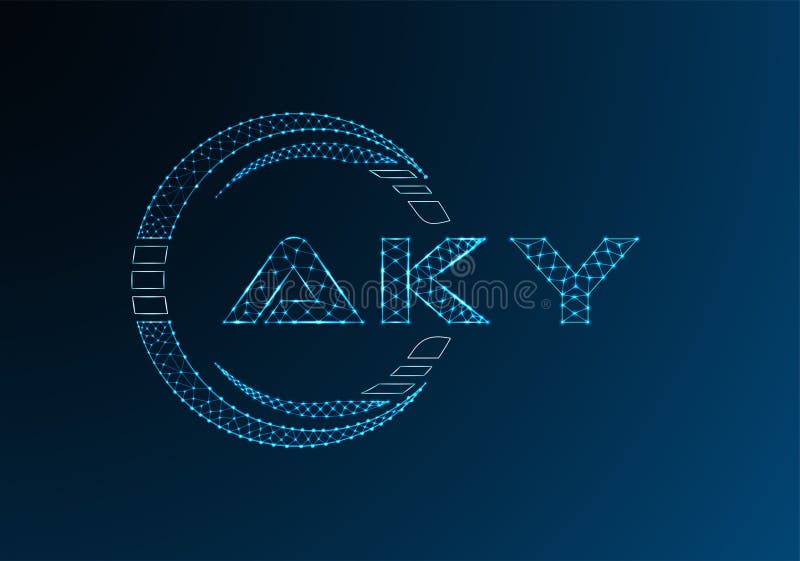 AKY Low Poly Letter Logo Vector Design. Stock Illustration ...