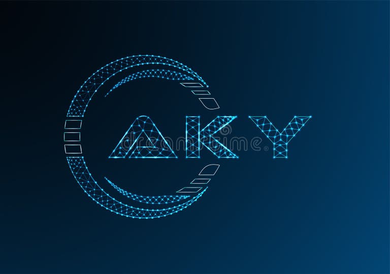 AKY Low Poly Letter Logo Vector Design. Stock Illustration ...