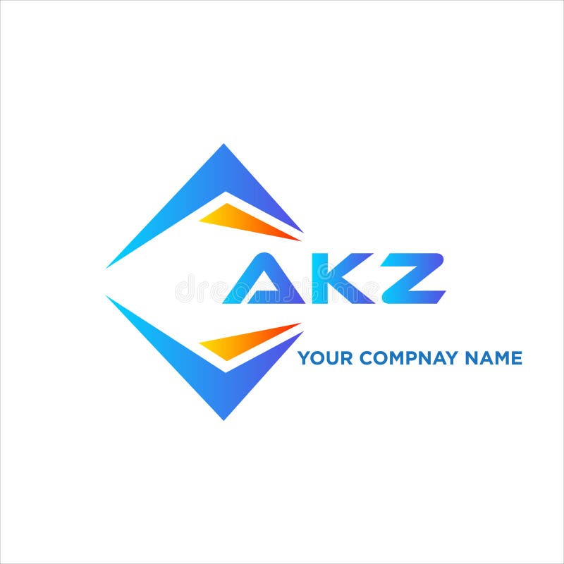 AKZ Abstract Technology Logo Design on White Background. AKZ Creative ...