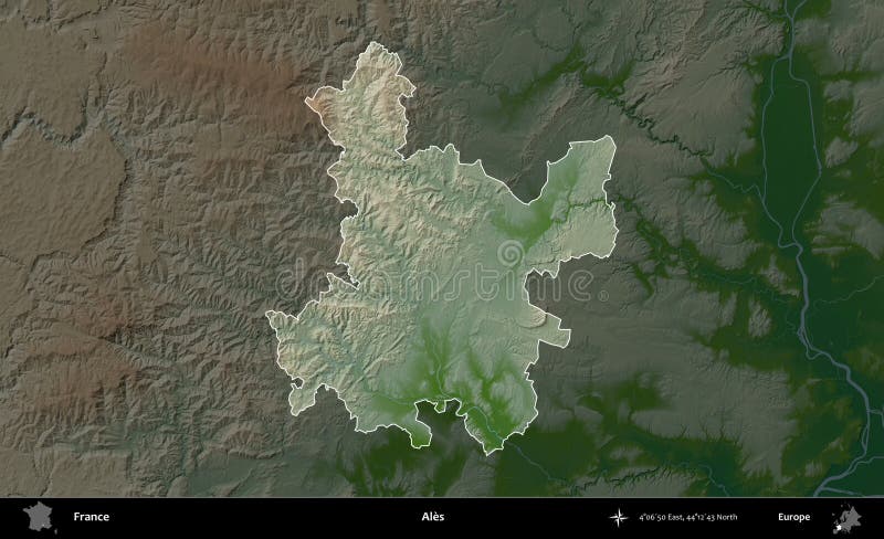 Ales Highlighted, France. Physical Stock Illustration - Illustration of ...