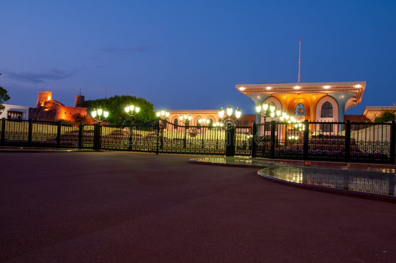 Al Alam Palace stock photo. Image of coast, alam, tourism - 184166554