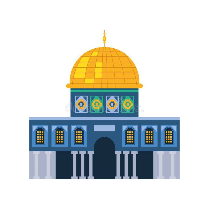 Al aqsa mosque stock vector. Illustration of arab, islamic - 354654932