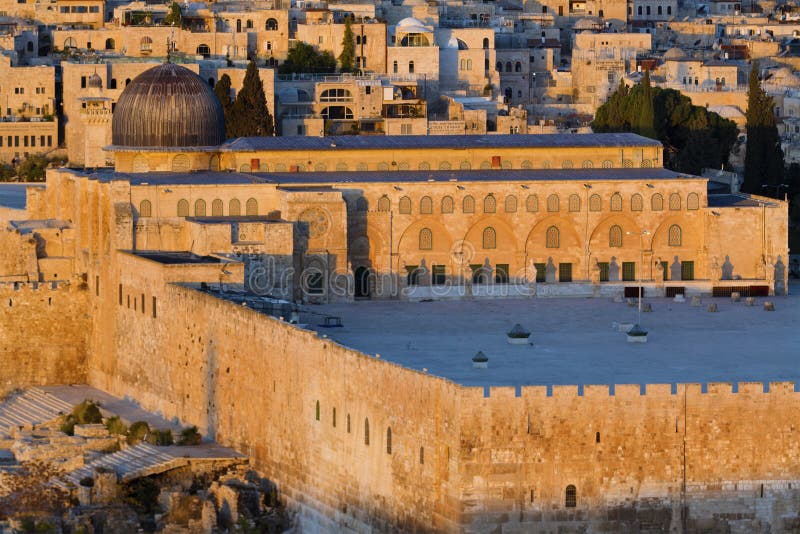 Al Aqsa Mosque in Jerusalem City Stock Photo - Image of downtown ...