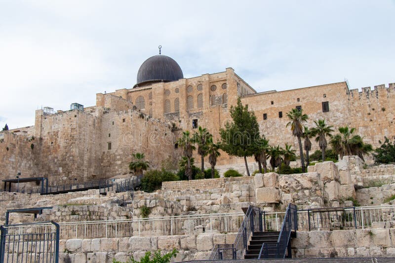 Al-Aqsa Mosque. Rear View of Al Aqsa Mosque from the South Stock Photo ...