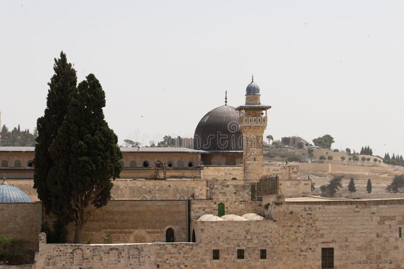 Al Aqsa Mosque on the Temple Mount in the Old Town of Jerusalem. Stock ...