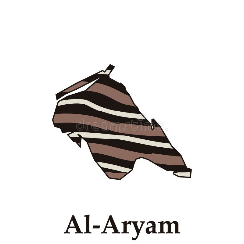 Al Aryam City Map of Saudi Arabia, Simplified Map Vector Design ...